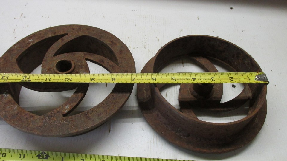 3 Old Different Pair Mining Ore Car Railroad Type Cart Wheel Craft Base ...