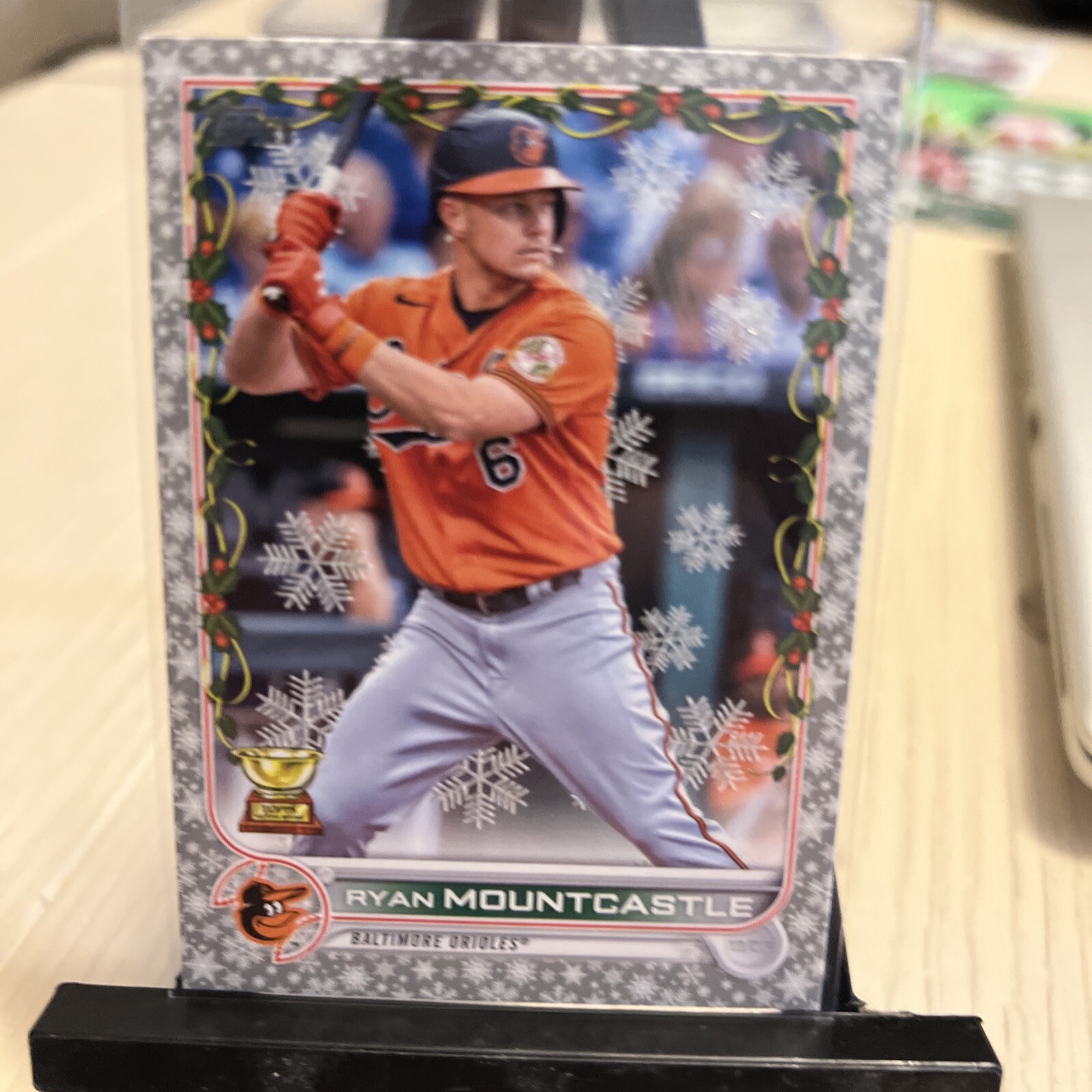 2022 Topps Holiday Ryan Mountcastle Metallic Snowflake Gold Cup RC # ...