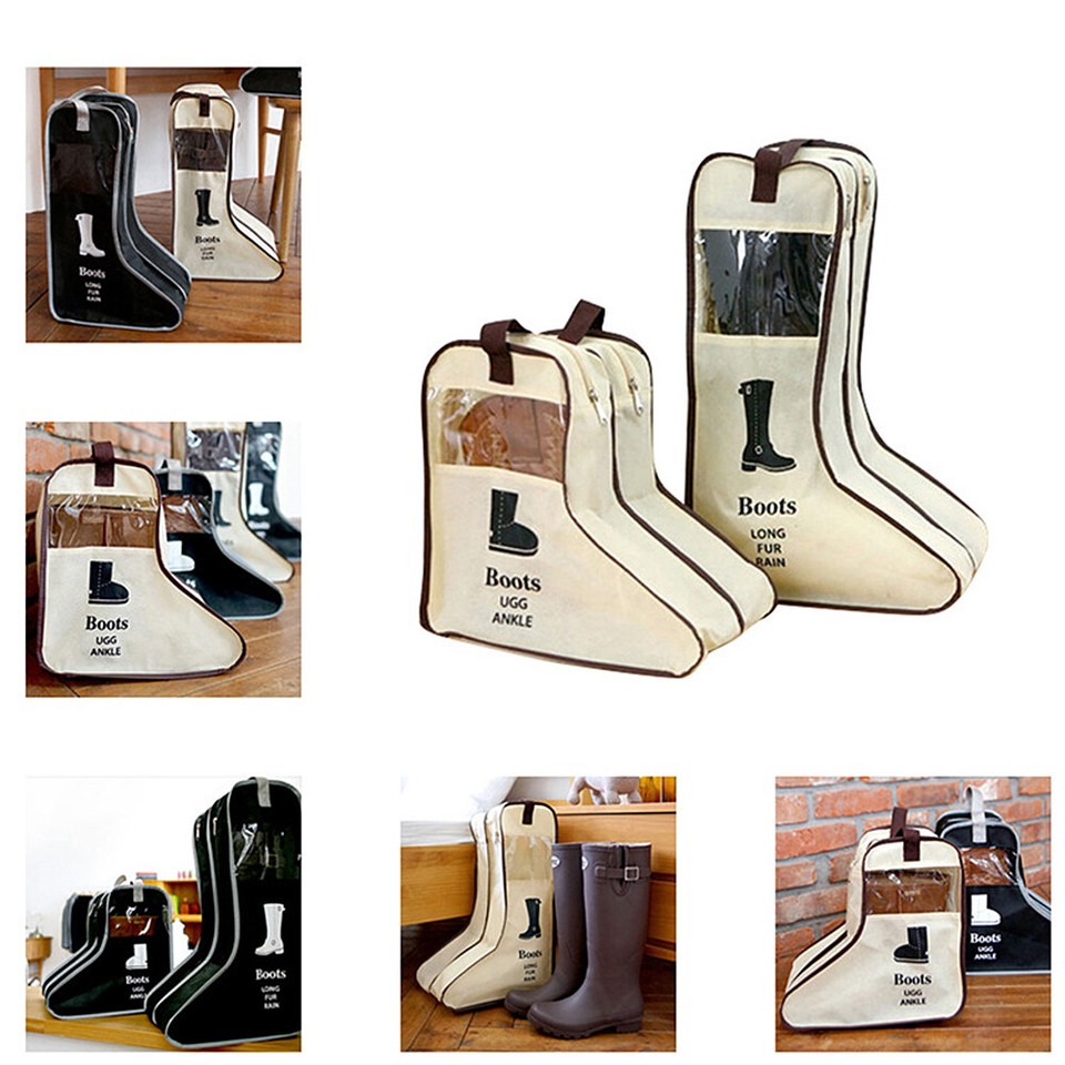 2 Pack Dust-proof Non-woven Portable Tall Boots Storage/Protector Bag ...