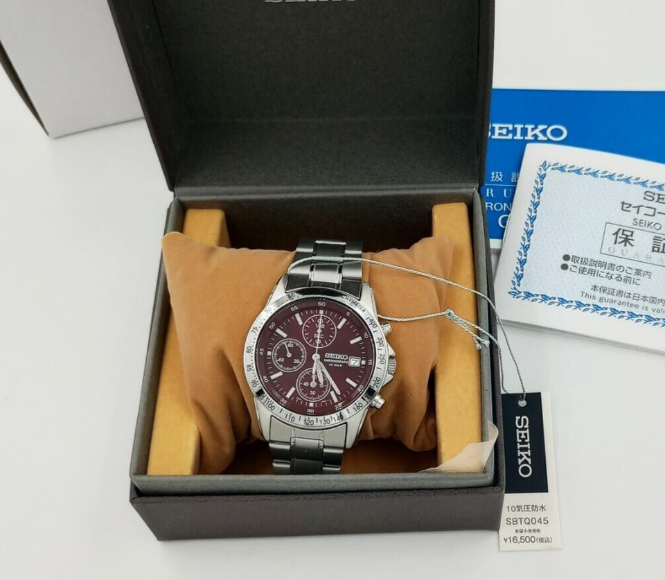 SEIKO SPIRIT SBTQ045 Chronograph Men's Watch Dial Color Red Limited ...