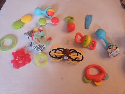 Baby/Toddler Lot Of 13,Rattles/Teething Toys Includes Pittsburgh ...