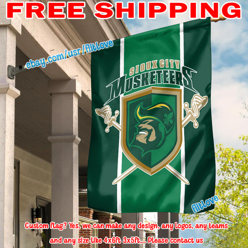 Sioux City Musketeers House Flag Banner 28x40" USHL US Hockey League ...