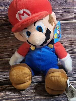 Large Super Mario Plush 24 inch Stuffed Toy Pillow Back Pocket Nintendo ...