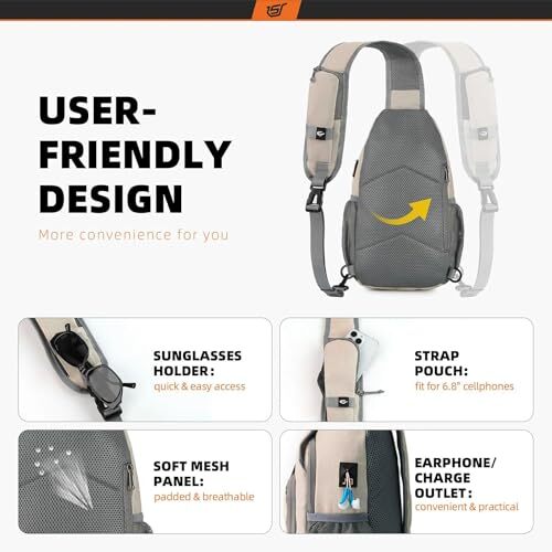 Sling Bag RFID Crossbody Sling Backpack Cross Body Shoulder Bag Travel ...