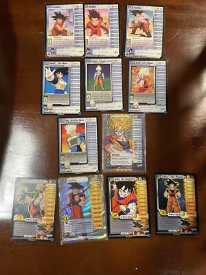 Dragon ball Z Card Lot CCG Rare Goku 12 Cards 2000/2002 | eBay