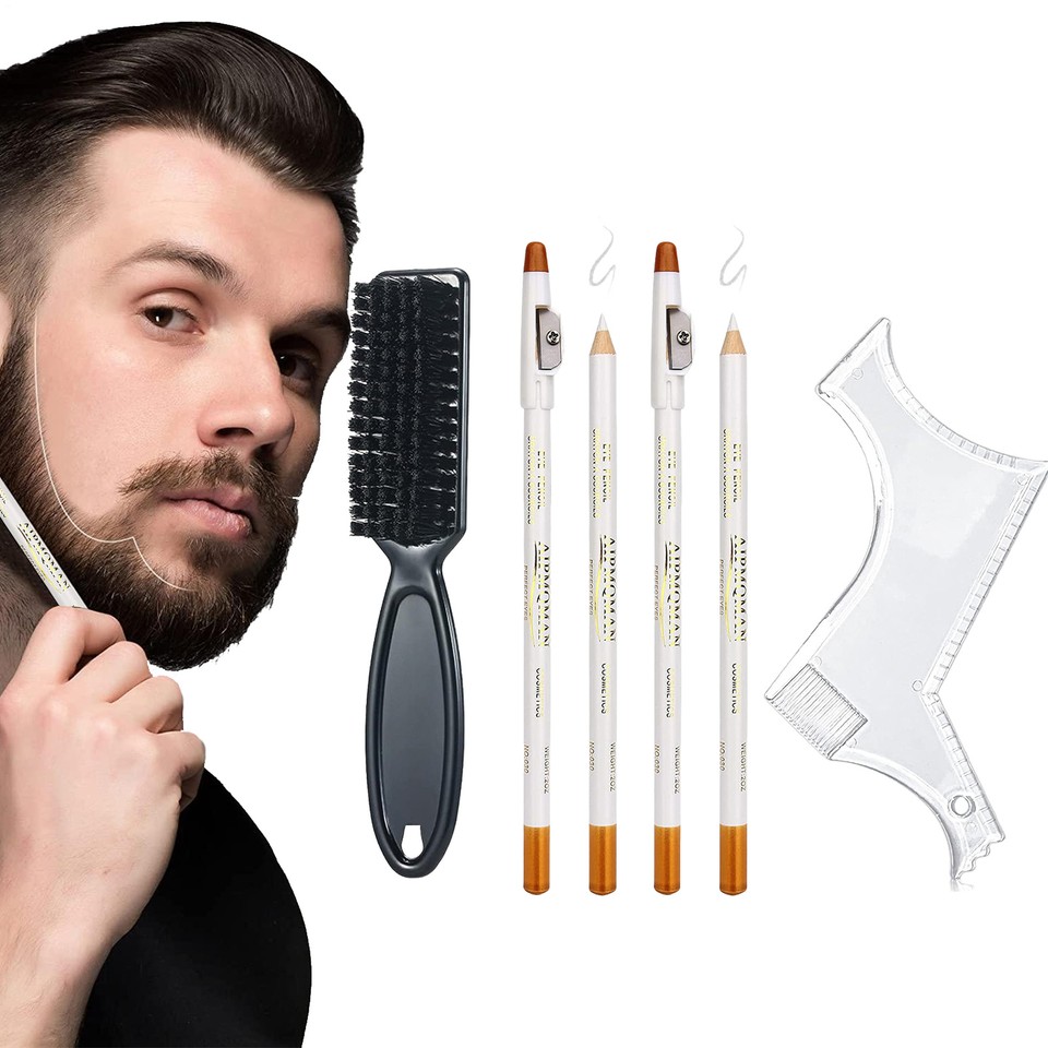 4 PCS Barber Pencil Set Edge Hairline Razor Trace Pencil Beard Styling ...