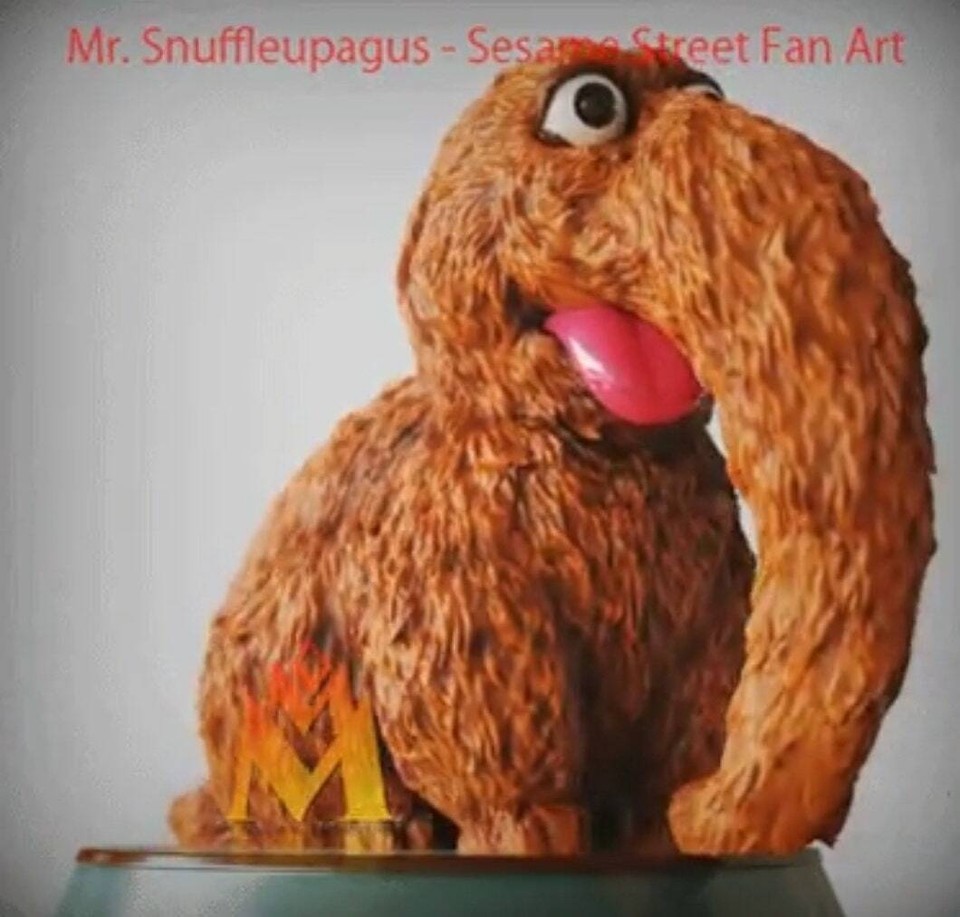 Mr. Snuffleupagus Figure Sesame Street 12K Resin 3D Printed Collectible ...