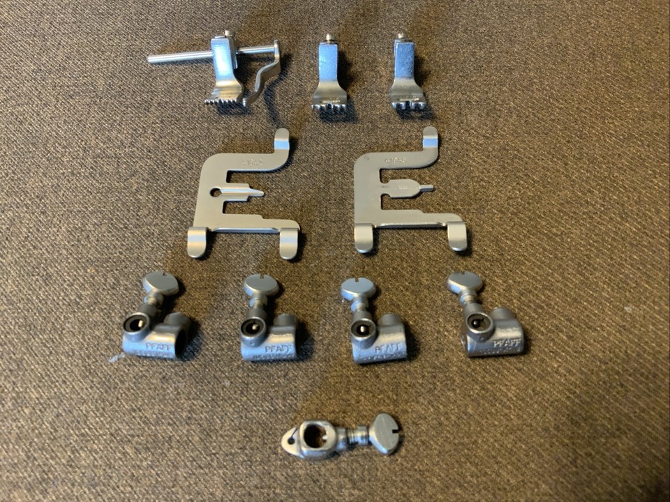 Pfaff 130-115 Air Tucking Double Needle Clamps W/Traverses + Feet ...