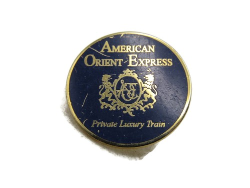American Orient Express Pin Private Library Train Blue & Gold Tone | eBay