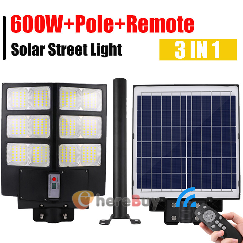 Solar Wall Lights Pathway Motion Sensor 1600W LED Bulb Outdoor Lamps ...