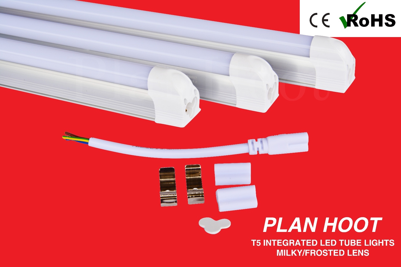 3Ft 16Wt T5 Integrated LED Fluorescent Replacement Tube Light Milky ...