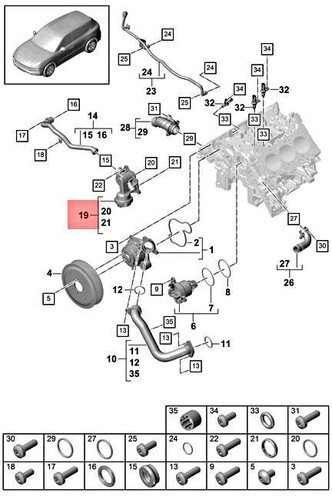 Genuine PORSCHE Cayenne Macan Panamera Thermo-Pneumatic Valve ...