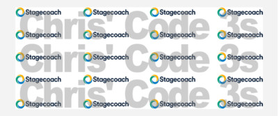 Code 3 Adhesive Vinyl Decals Suit 1/76 Corgi / CMNL Buses - Stagecoach ...