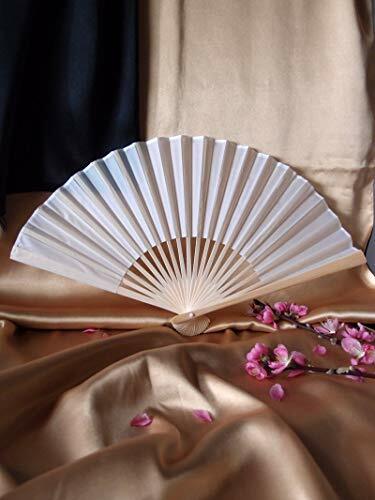 Quasimoon White Silk Wedding Fan (100 Pack) by PaperLanternStore | eBay