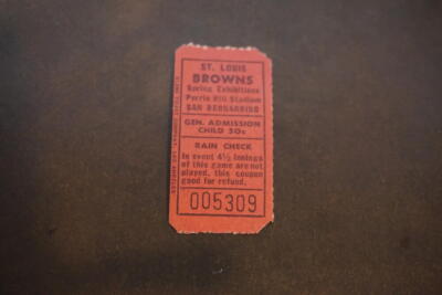 1953 ST. LOUIS BROWNS LAST YEAR FULL TICKET | eBay