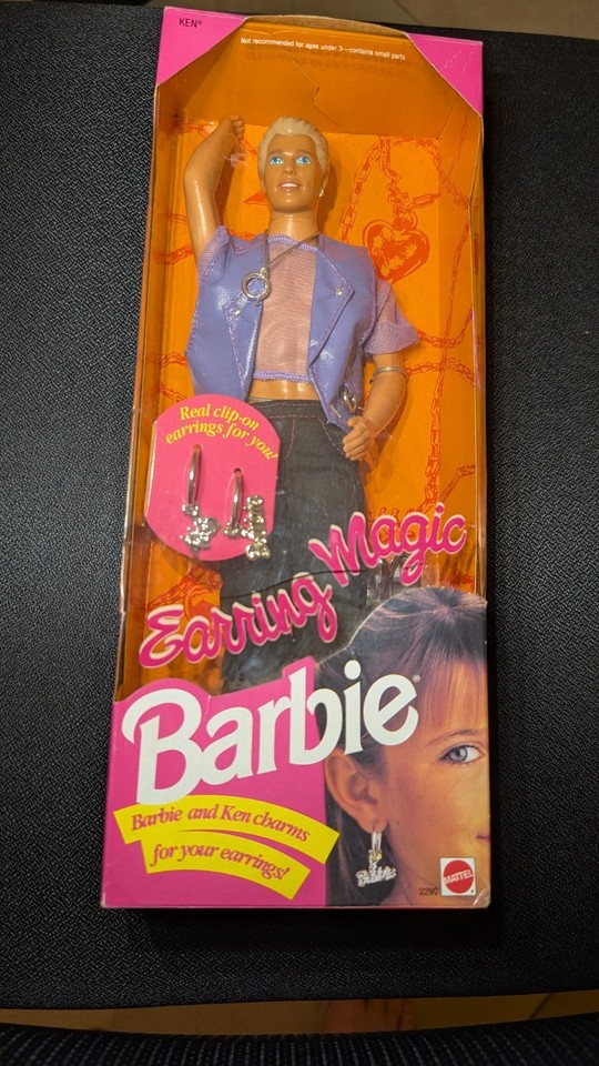 Earring Magic Ken Doll Gay discontinued Barbie (1992) #2230 NRFB w ...