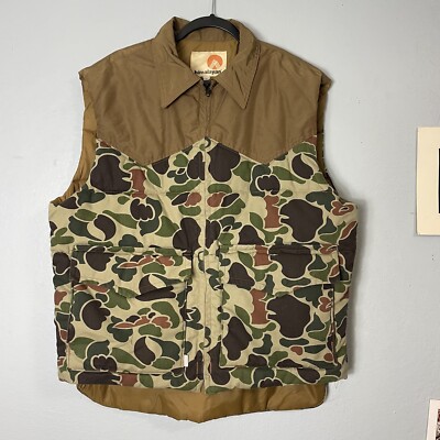 Vtg Himalayan Camo Camouflage Insulated Tactical Hunting Puffer Vest ...