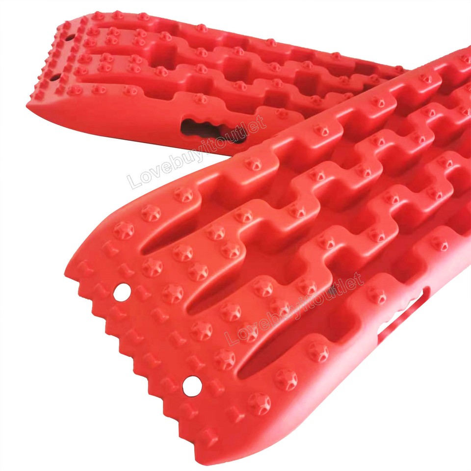 2x AUTO Recovery Traction Boards Tire Ladder 4WD Recovery Mat for 4X4 ...