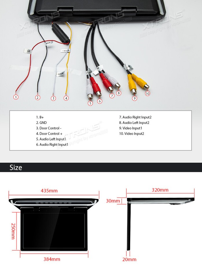 15.6" SUV MPV Screen Flip down Car Roof Monitor Ceiling TV FHD TFT HDMI ...