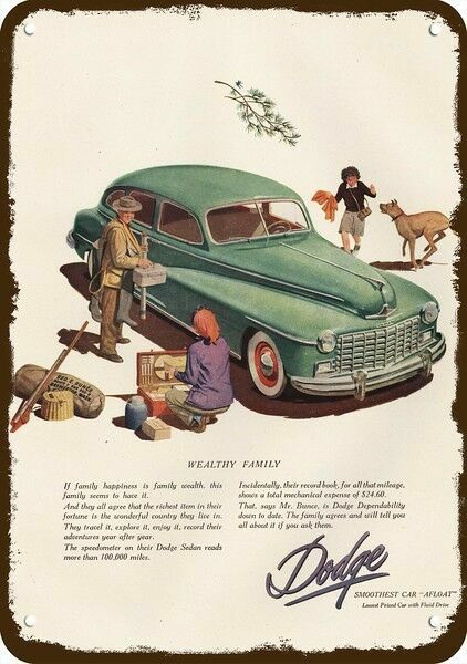 1948 DODGE Car Bunce Family Bremerton WA Vntg-Look DECORATIVE REPLICA ...