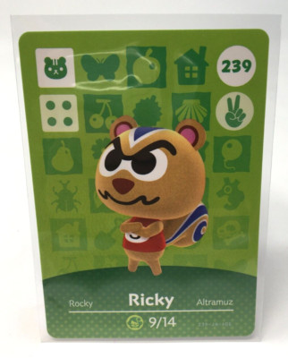 Ricky #239 ANIMAL CROSSING Amiibo Card Series 3 Pack Fresh | eBay