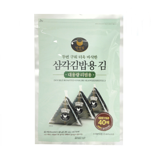 Refill 40ea for Korean Samgak Kimbap Making Kit, Onigiri Nori Laver ...