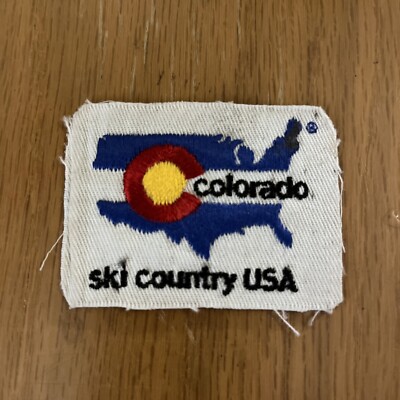 Vintage Colorado Ski Country USA Embroidered Sew on Patch | eBay