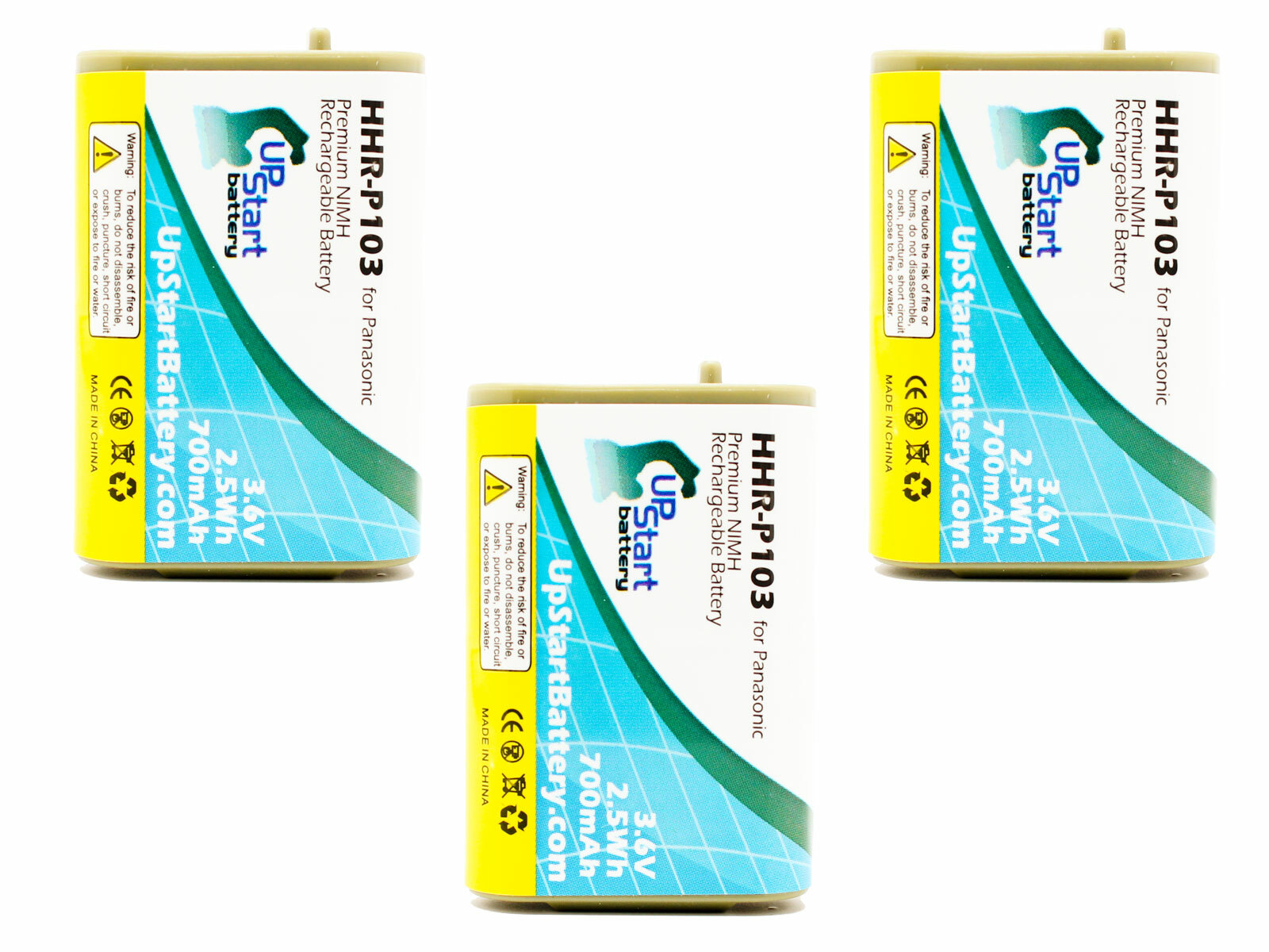 3x Battery for VTech i5871, i5808, IP8100, 5871, 5850, 89-1324-00-00 ...