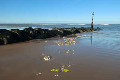 Photo 6x4 Chalk platform through the sand Sheringham Exposed by a ...