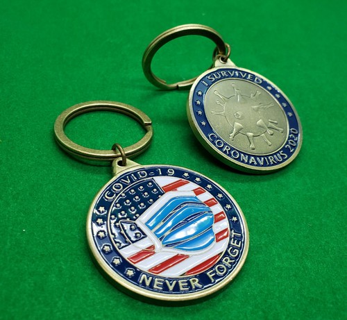 Pandemic challenge coin Keychain 2020 19cov19virus coron stocking ...