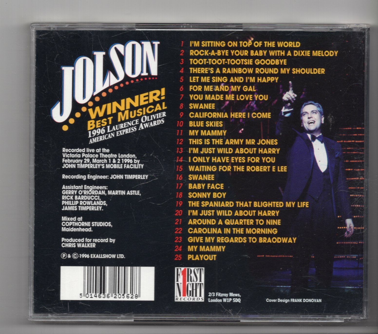 Jolson: The Musical (Original London Cast Recording) by Original London ...