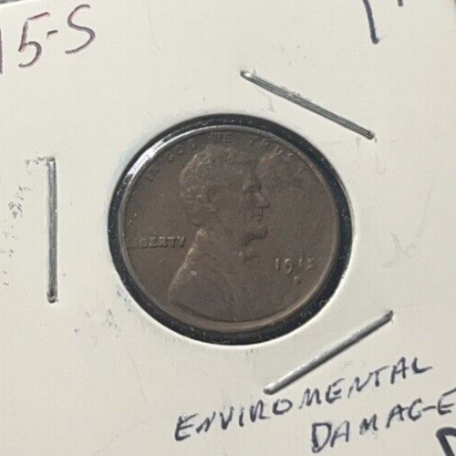 1915-S Lincoln Wheat Cent Penny (XF Detail) Environmental Damage | eBay