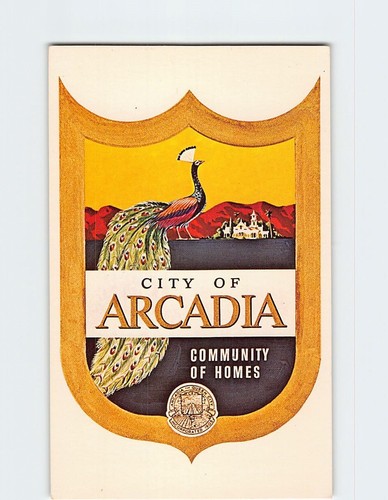 Postcard Arcadias City Crest Arcadia California USA | eBay