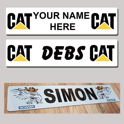 CATERPILLAR CAT Excavator Digger Agri NAME PLATES Custom Windscreen ...