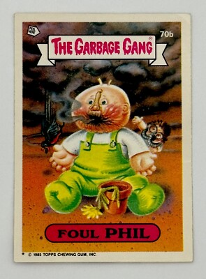 The Garbage Gang #70b FOUL PHIL Garbage Pail Kids Norwegian Release | eBay