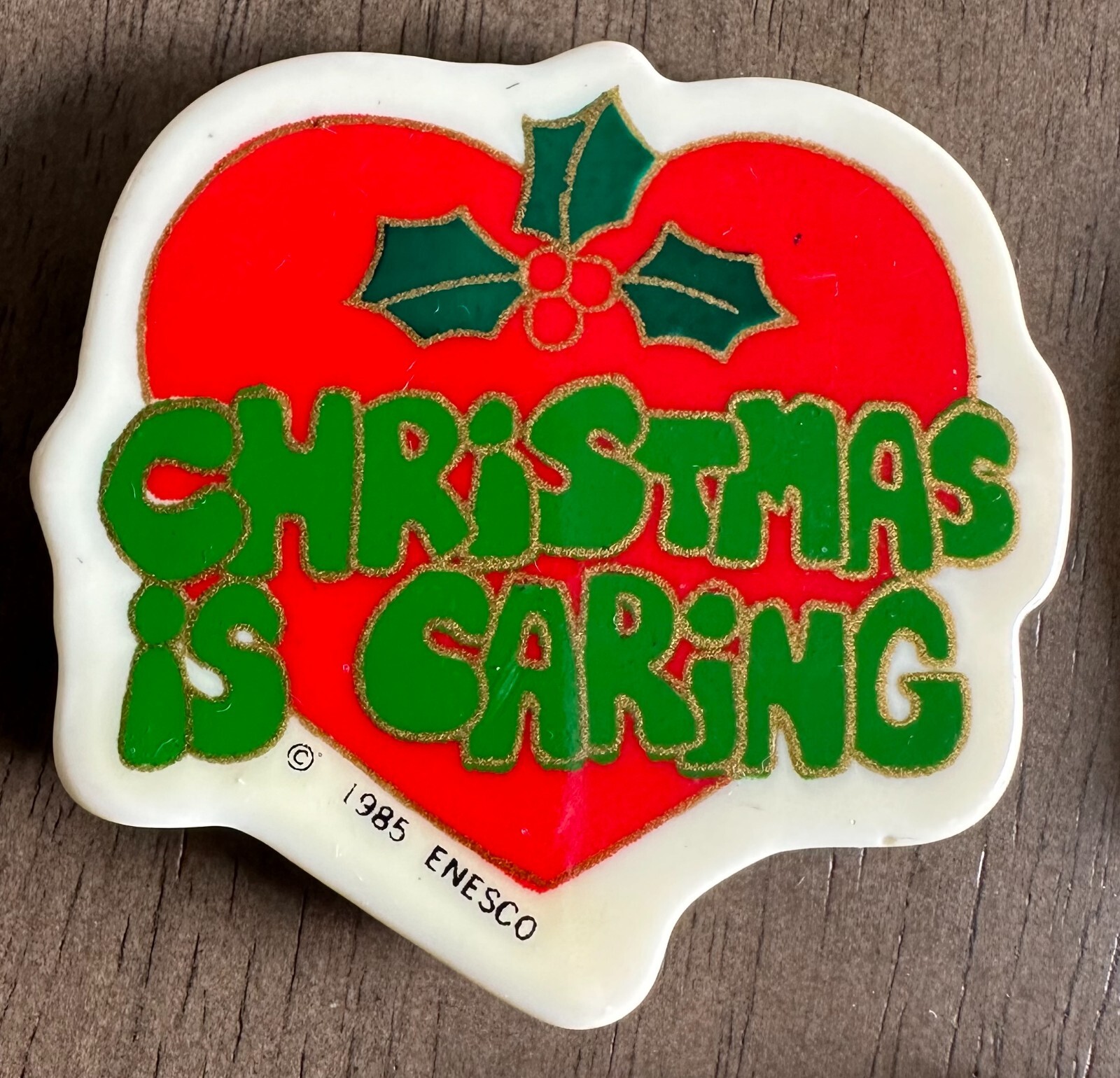 3 Vintage Enesco Christmas is Sharing - Caring - Love Refrigerator ...