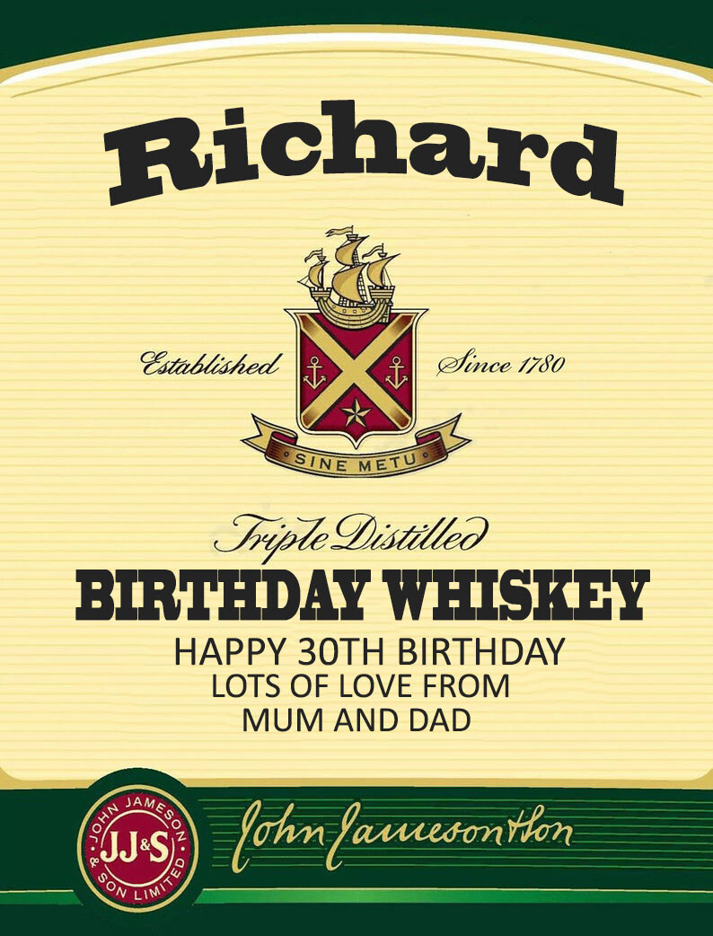 Jameson Whiskey Label Jameson Whiskey Deconstructed Series 'LIVELY'