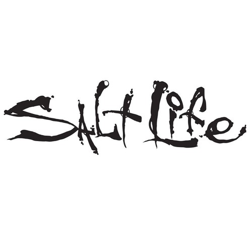 Salt Life Decal - 24" Large Surface Mount Sticker - Signature - Black ...