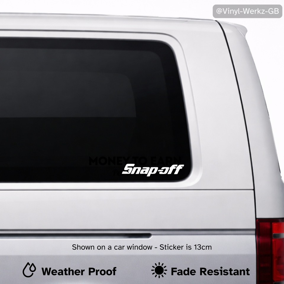 Snap Off | Vinyl Car Van Window Sticker | Weatherproof Decal | eBay UK
