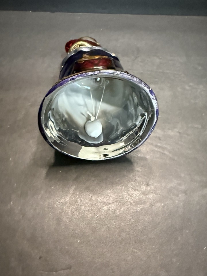 Vintage Mercury Glass Santa Christmas Bell Santa Claus 6" | eBay