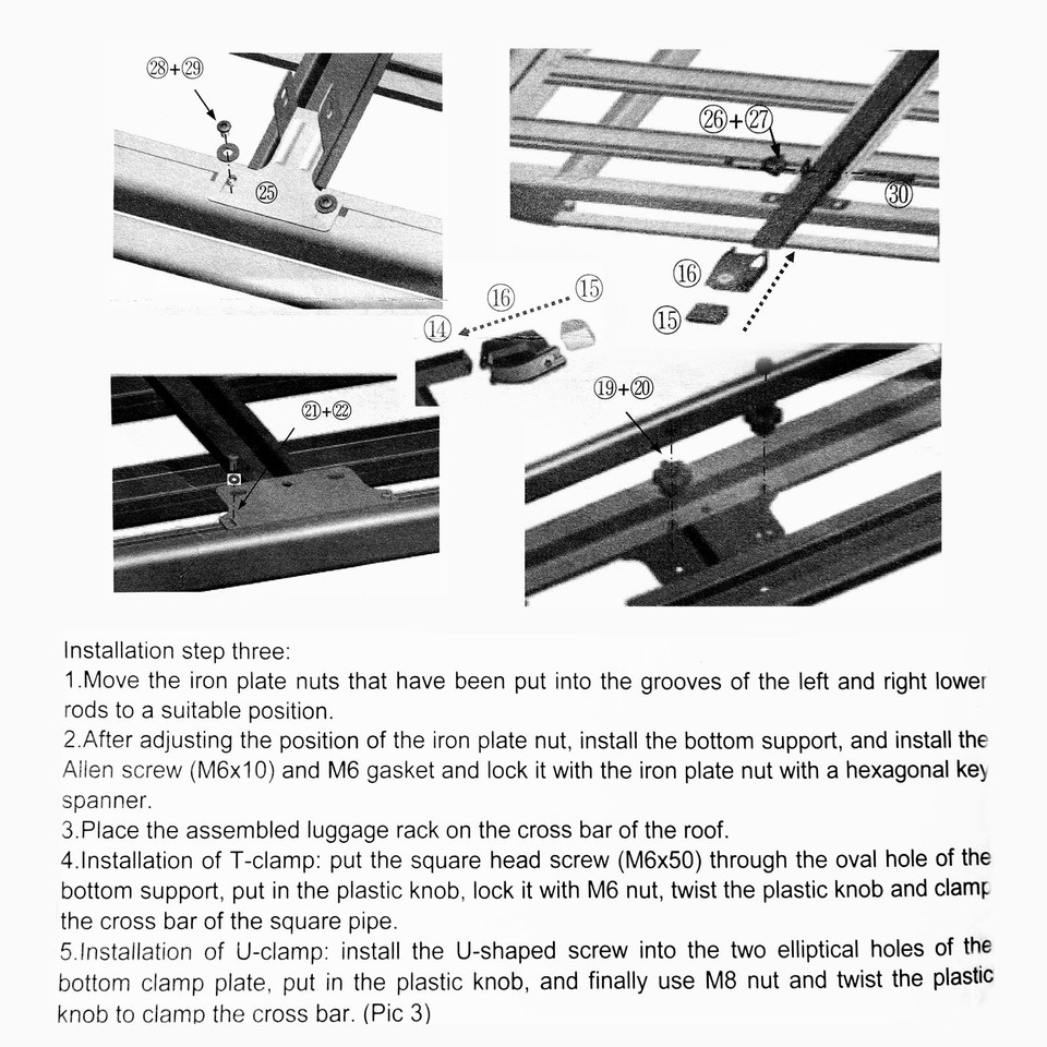 50"Aluminum Roof Rack+Cross Bar Basket Rooftop Cargo Carrier For Subaru ...