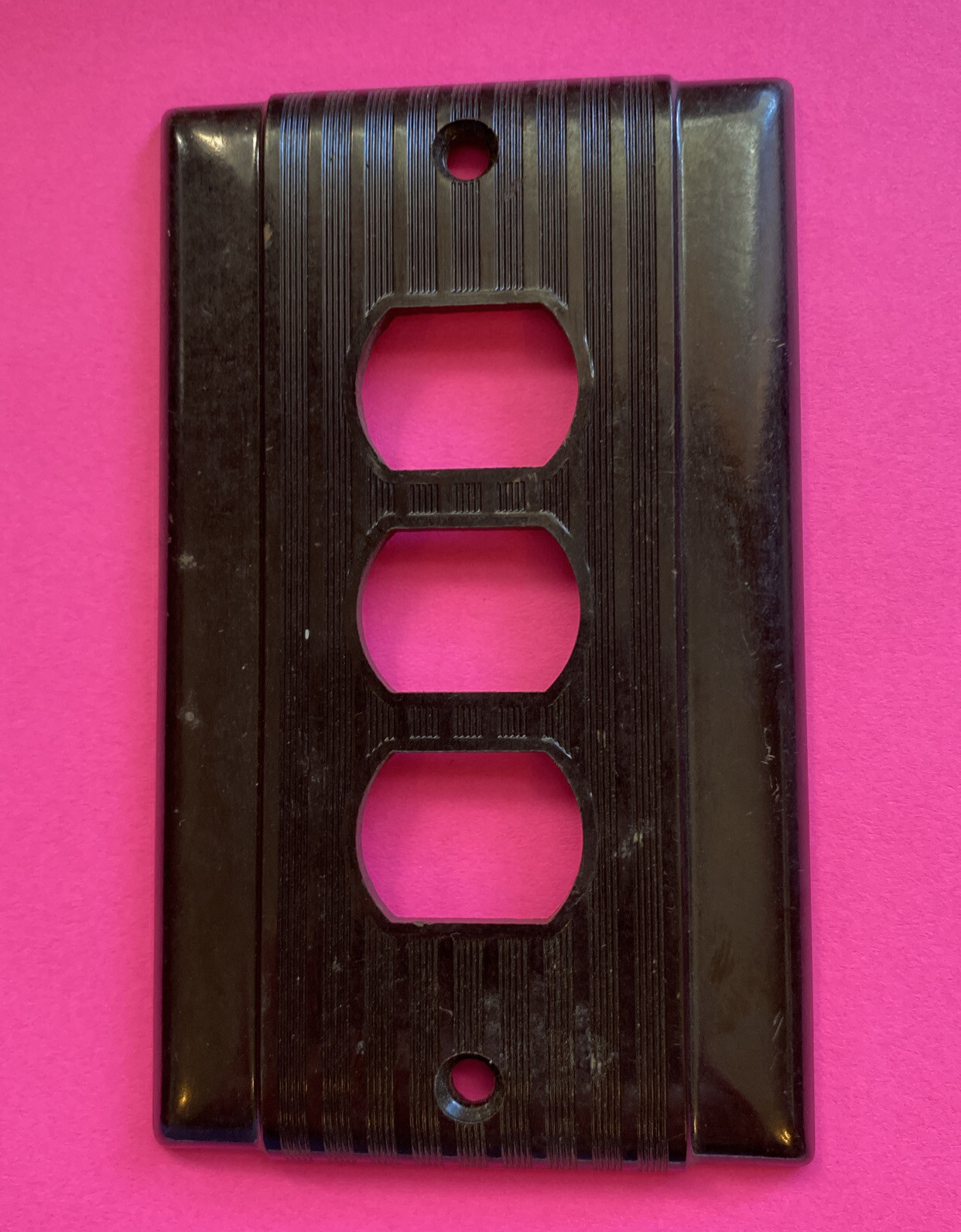 *NOS* 154372-P & S UNILINE-3 PLUG OUTLET COVER (BROWN)-FREE SHIPPING ...