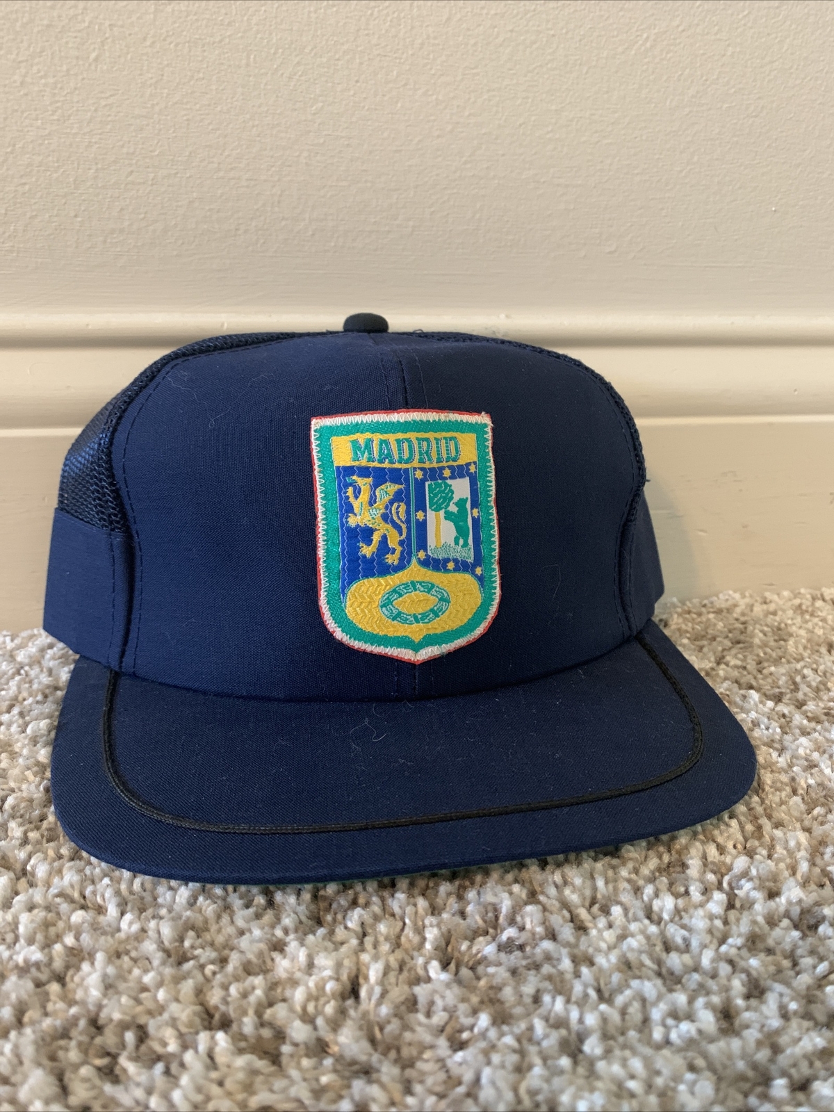 Madrid Spain Blue Hat Cap Emblem Adjustbale SnapBack … - Gem