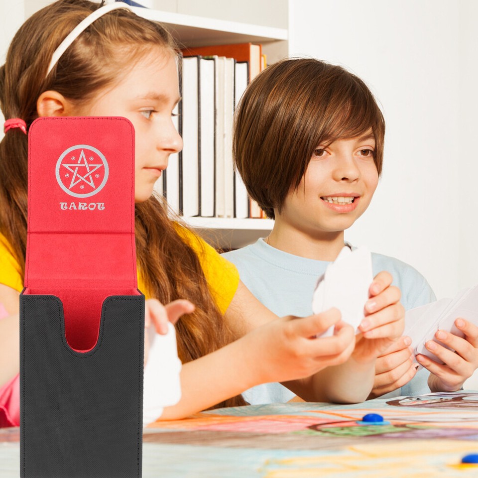 Useful Lightweight Games Cards Box PU Storage Canister Cards Organizing ...