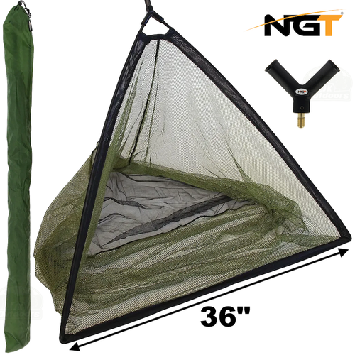 NGT 36" Inch Landing Net with Metal Spreader V Block Carp Fishing ...