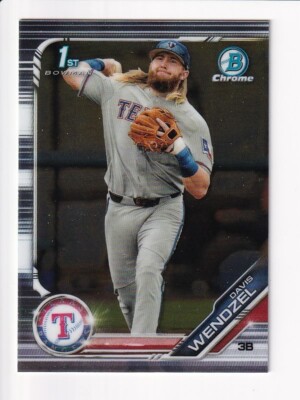 2019 Bowman Draft Davis Wendzel Chrome Texas Rangers #BDC-81 | eBay