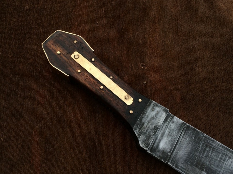 Handmade 5160 Spring Steel Antiqued "James Bowie No.1",Guardless Coffin ...