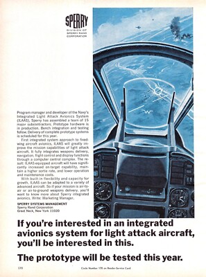Sperry Navy Integrated Light Attack Avionics System NY Vtg Magazine ...