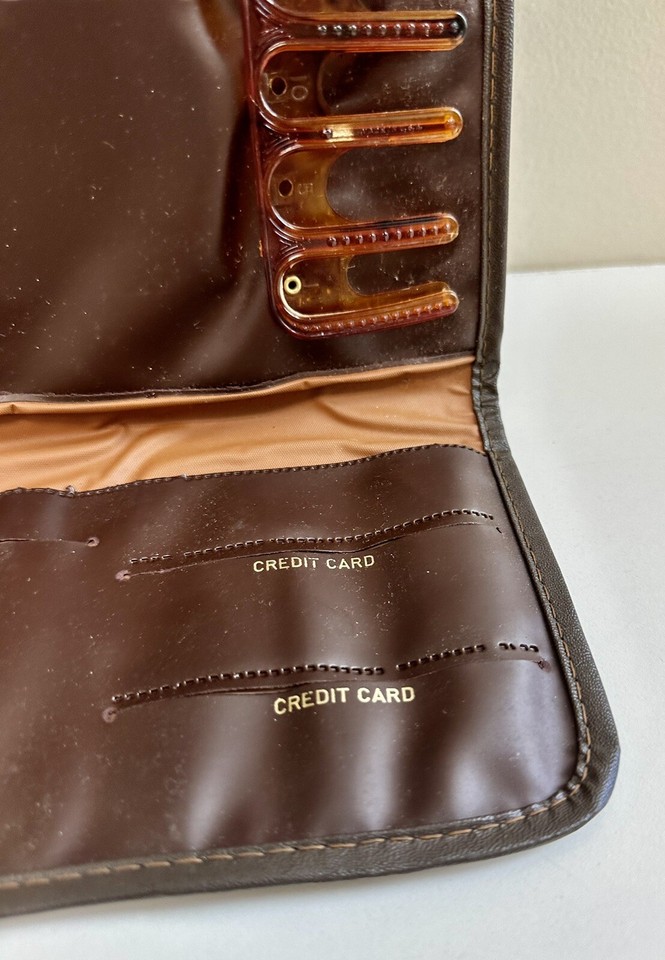 Vintage Levi Strauss & Co. Blue Denim Jeans Tri-Fold Wallet rare Orange ...