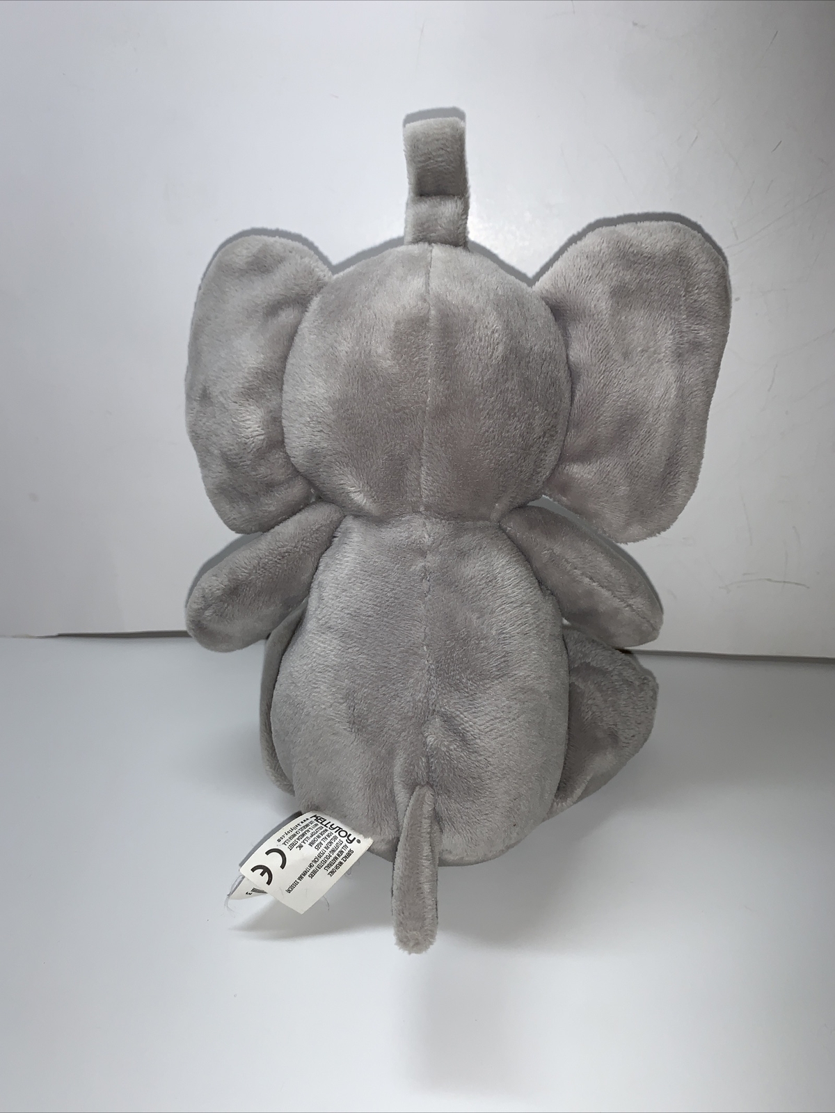 Kellytoy Gray Elephant Crinkle Corduroy Ear Rattle Plush 11 Inch ...